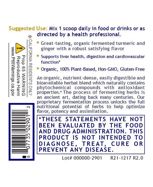 Premier Fermented Turmeric Plus 4.7 oz Powder - Health & Light Institute